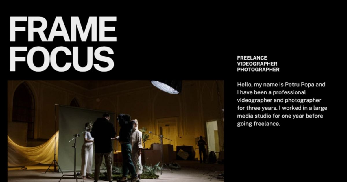 Frame Focus | Videography & Photography Portfolio